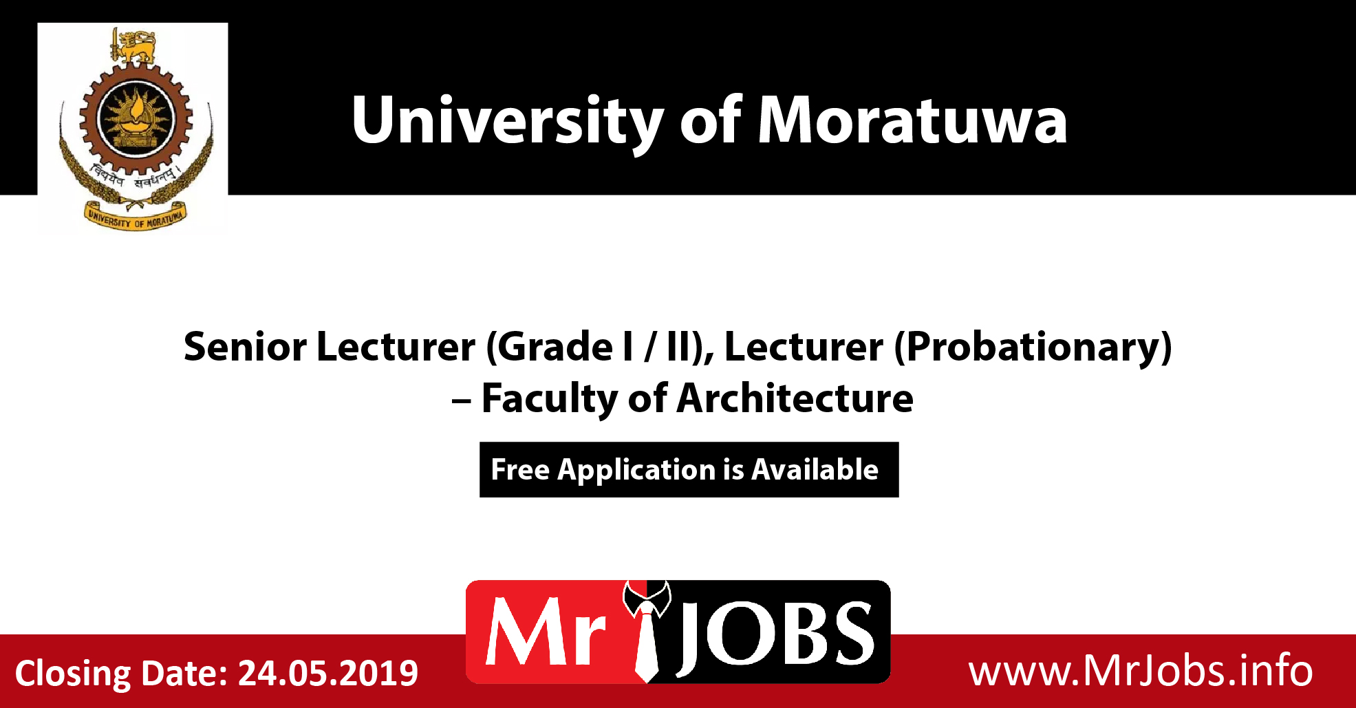 Senior Lecturer (Grade I / II), Lecturer (Probationary) – Faculty of ... Senior Lecturer (Grade I / II), Lecturer (Probationary) – Faculty of ...